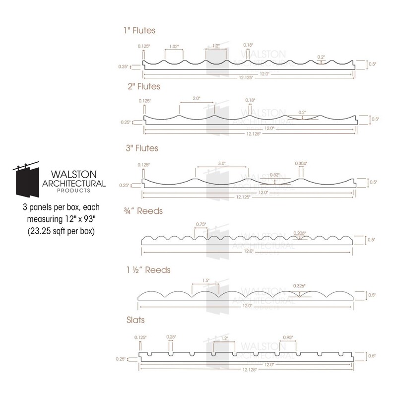 IN STOCK: Wide 2" Flutes, Fluted Wall Panel (unfinished MDF), Scalloped ...