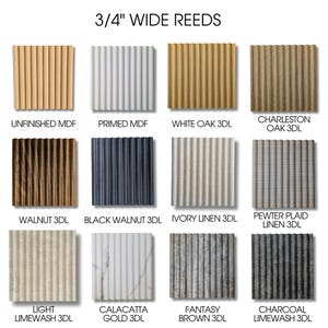 6"x6" 3D Wall Panel Sample | Fluted, Reeded, or Slat Patterns ...