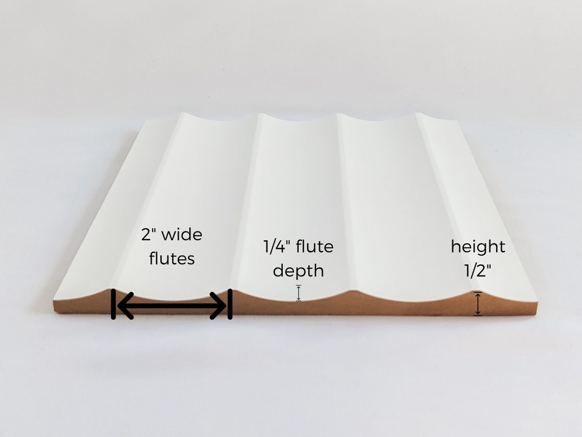 IN STOCK: Wide 2 Flutes Fluted Wall Panel unfinished - Etsy