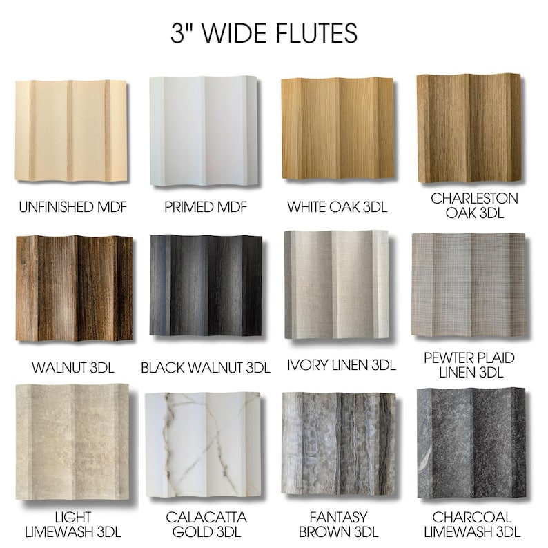 Fluted Wall Panel Samples | 8x8 3D Wall Panel With 3-inch Flutes | Wall ...