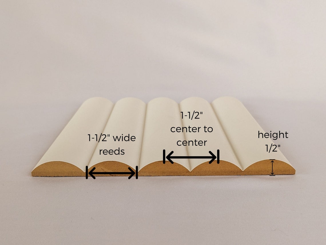 Reeded Wall Panels, 1-1/2 Wide Reeds, Tambour Wall Paneling, Primed or ...