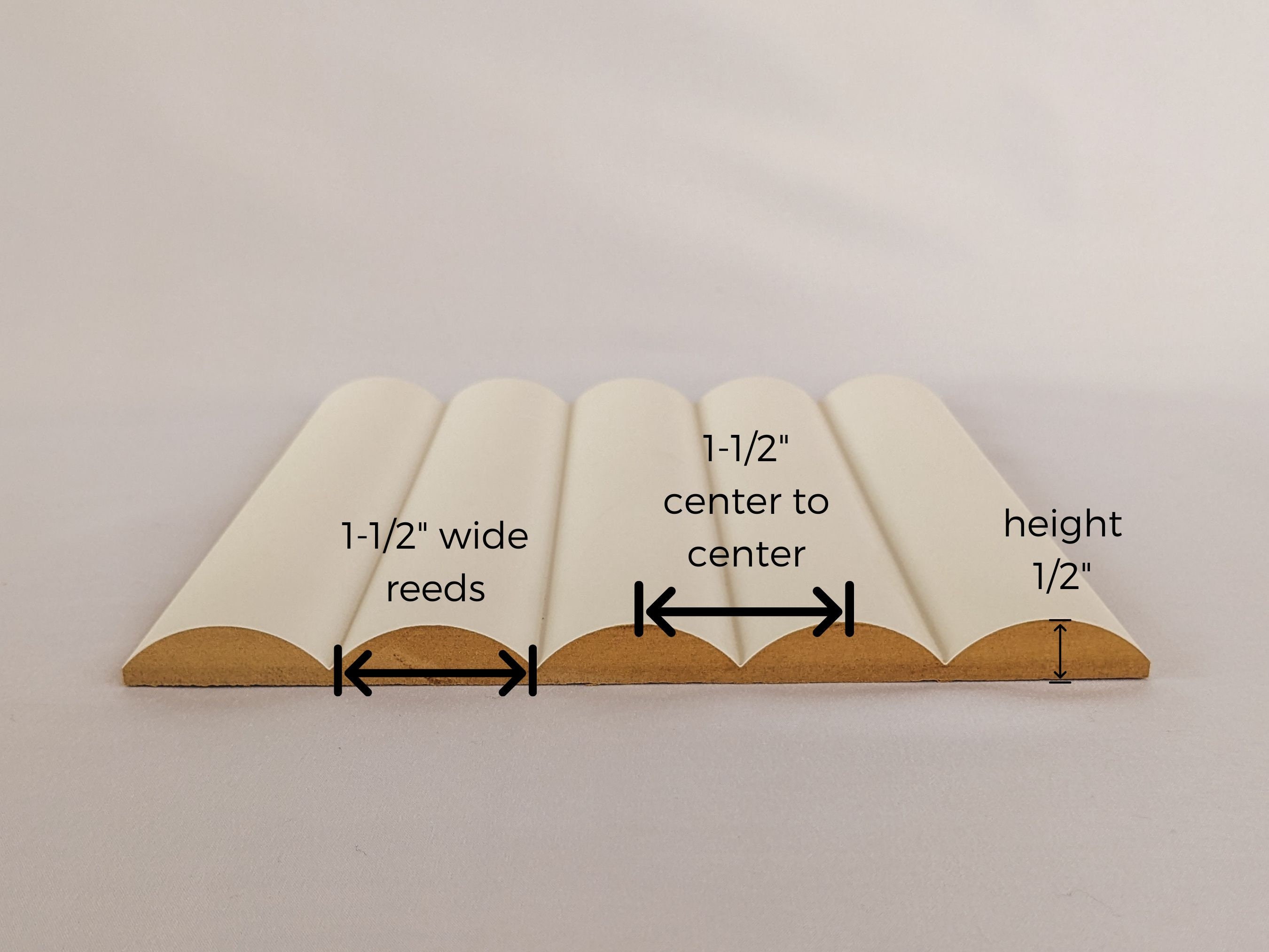 Reeded Wall Panels, 1-1/2 Wide Reeds, Tambour Wall Paneling, Primed or ...