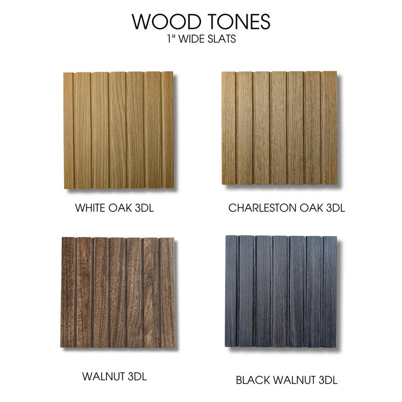6" X 6" Sample: 3DL Wood Wall Panels in Fluted, Reeded, and Slat ...