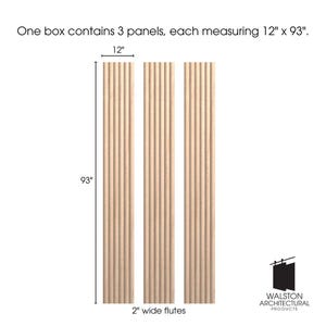 Fluted Wall Panels - 2" Flutes | 3D Tambour Wall Paneling | Paintable ...