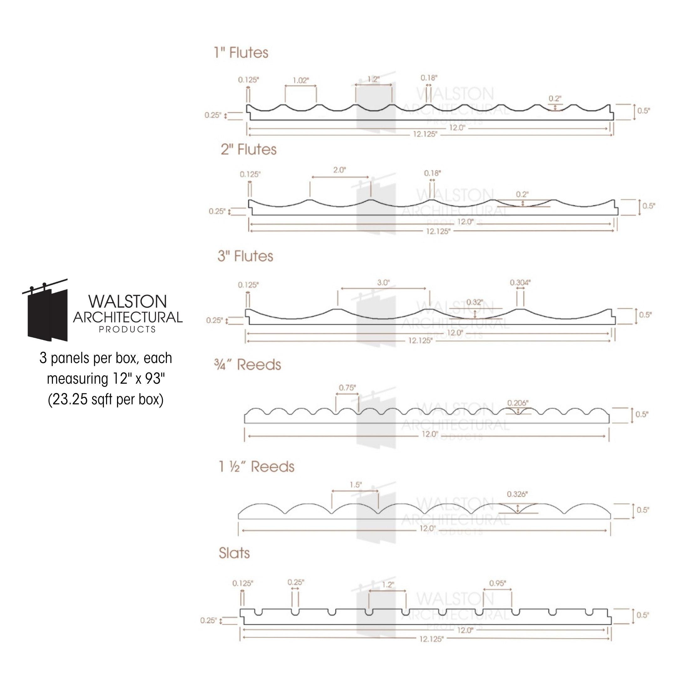 Fluted Wall Panels (unfinished MDF) | Scalloped Wall Cladding | 1 ...
