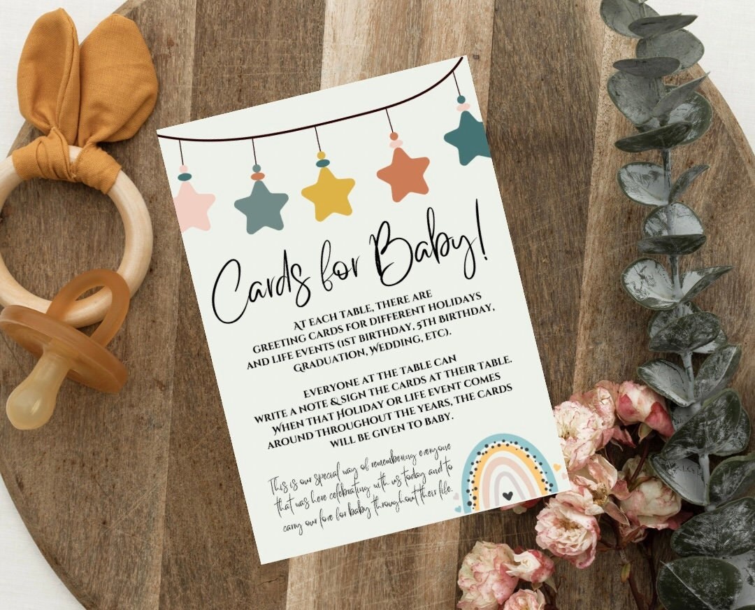 Baby Shower Game: Cards for Baby - Baby Shower Activity, Printable ...
