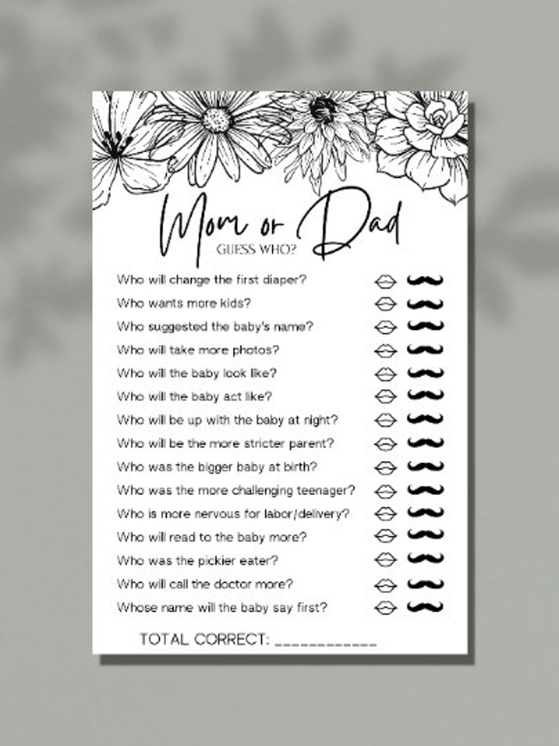 Baby Shower Game: Dad Jokes, Baby Shower Activity, Printable, Digital ...