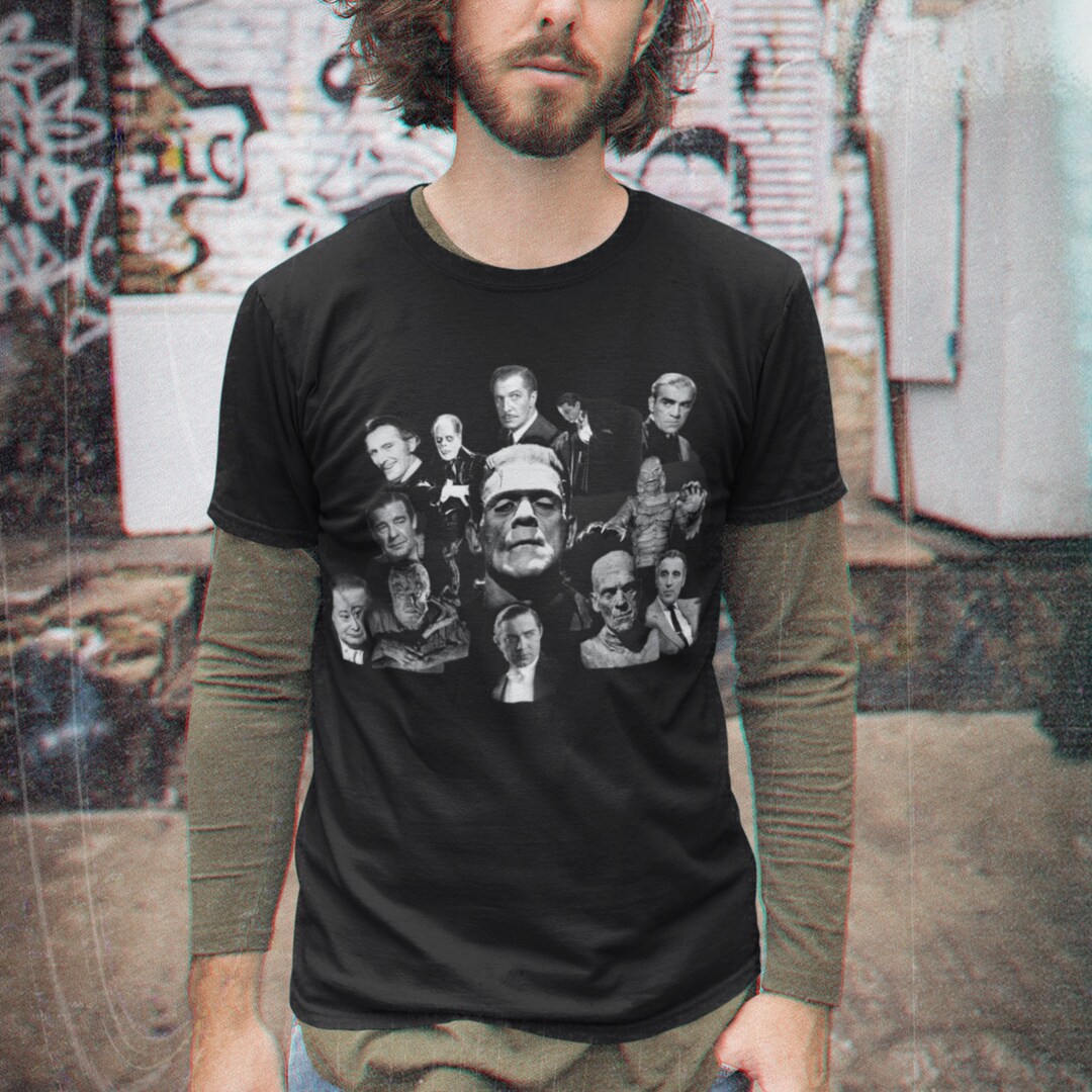 Classic Universal Monsters Ensemble Shirt Horror Icons Tee Vintage ...