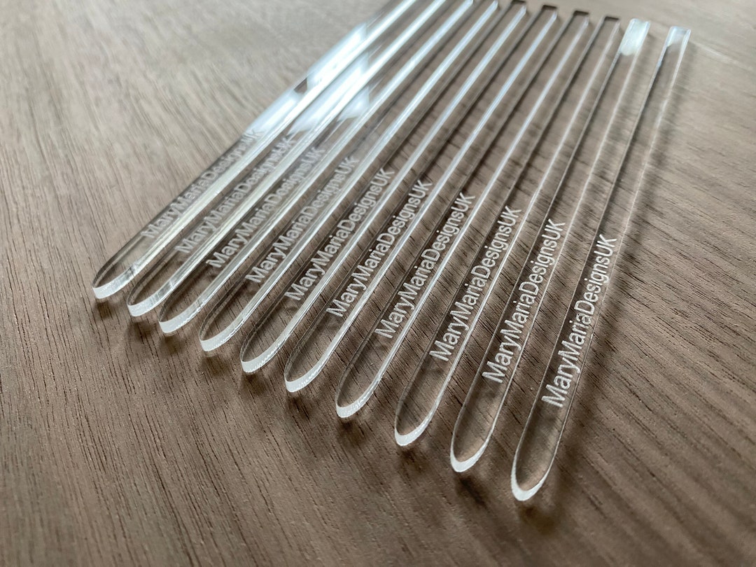 Personalised Cake Topper Sticks Made From 3mm Depth Acrylic With ...