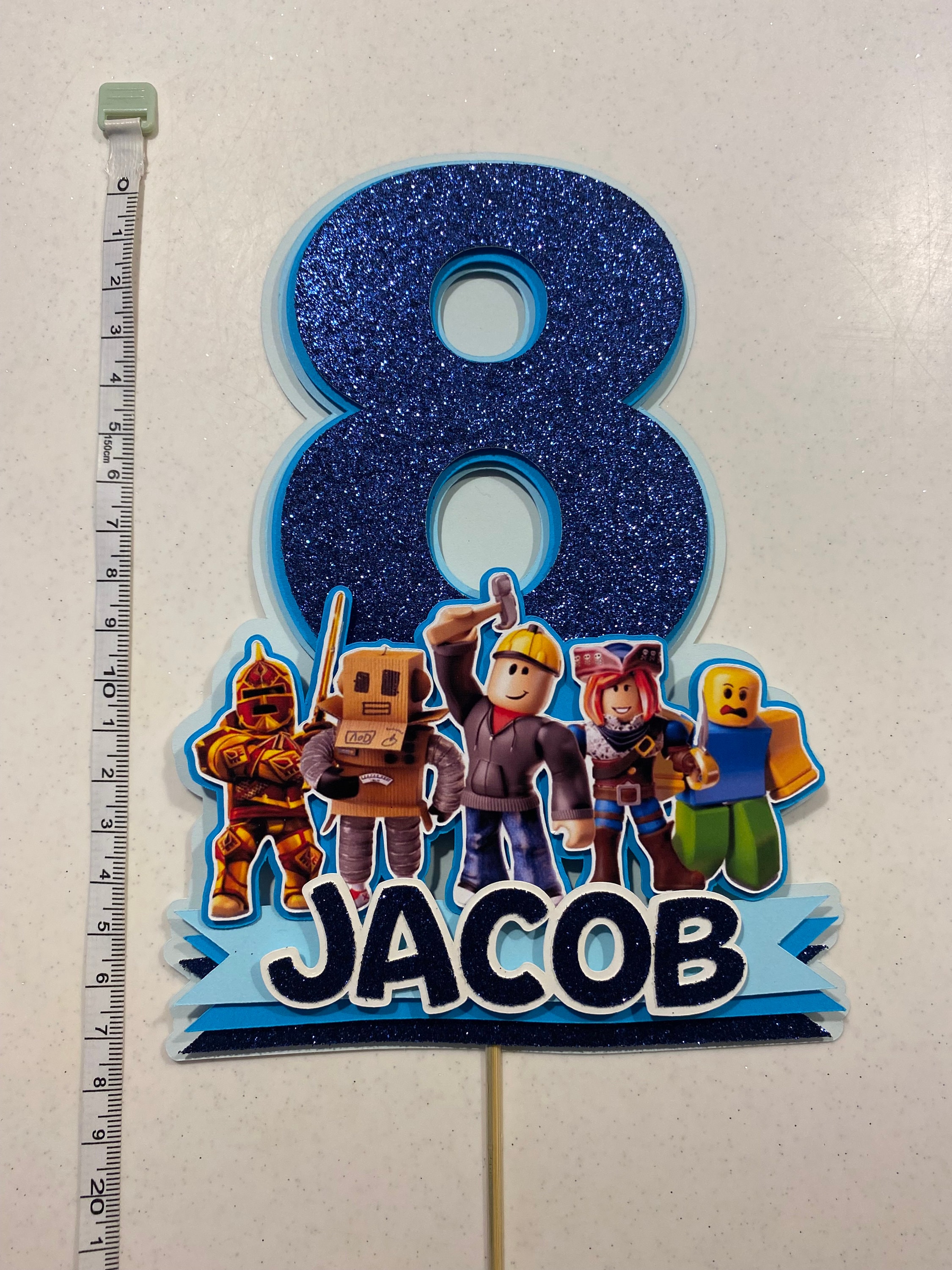Personalised Children's Birthday Cake Topper Roblox Inspired Design ...