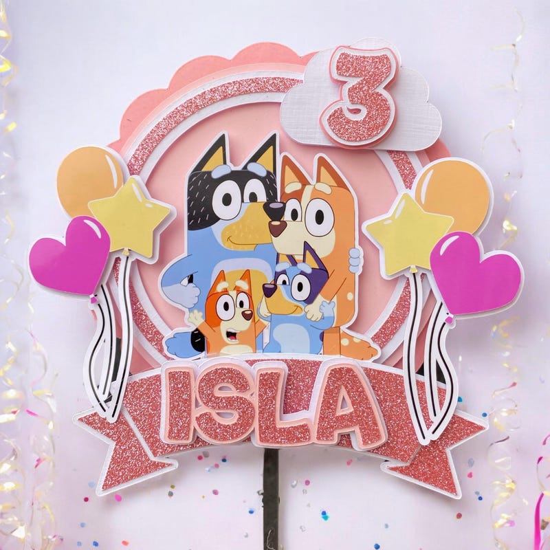 Bluey Cake Topper - Etsy