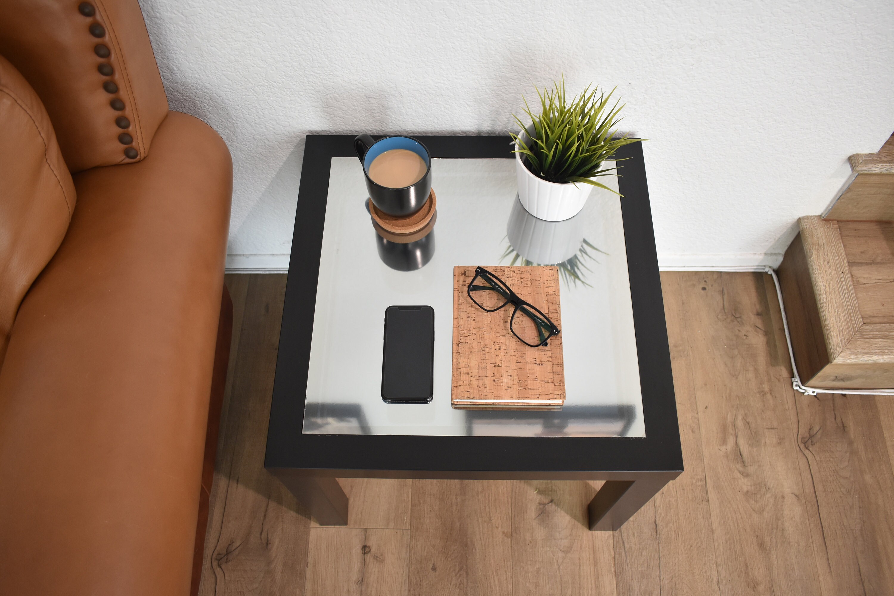 Black Coffee Table With LED Infinity Mirror Lights Effect - Etsy