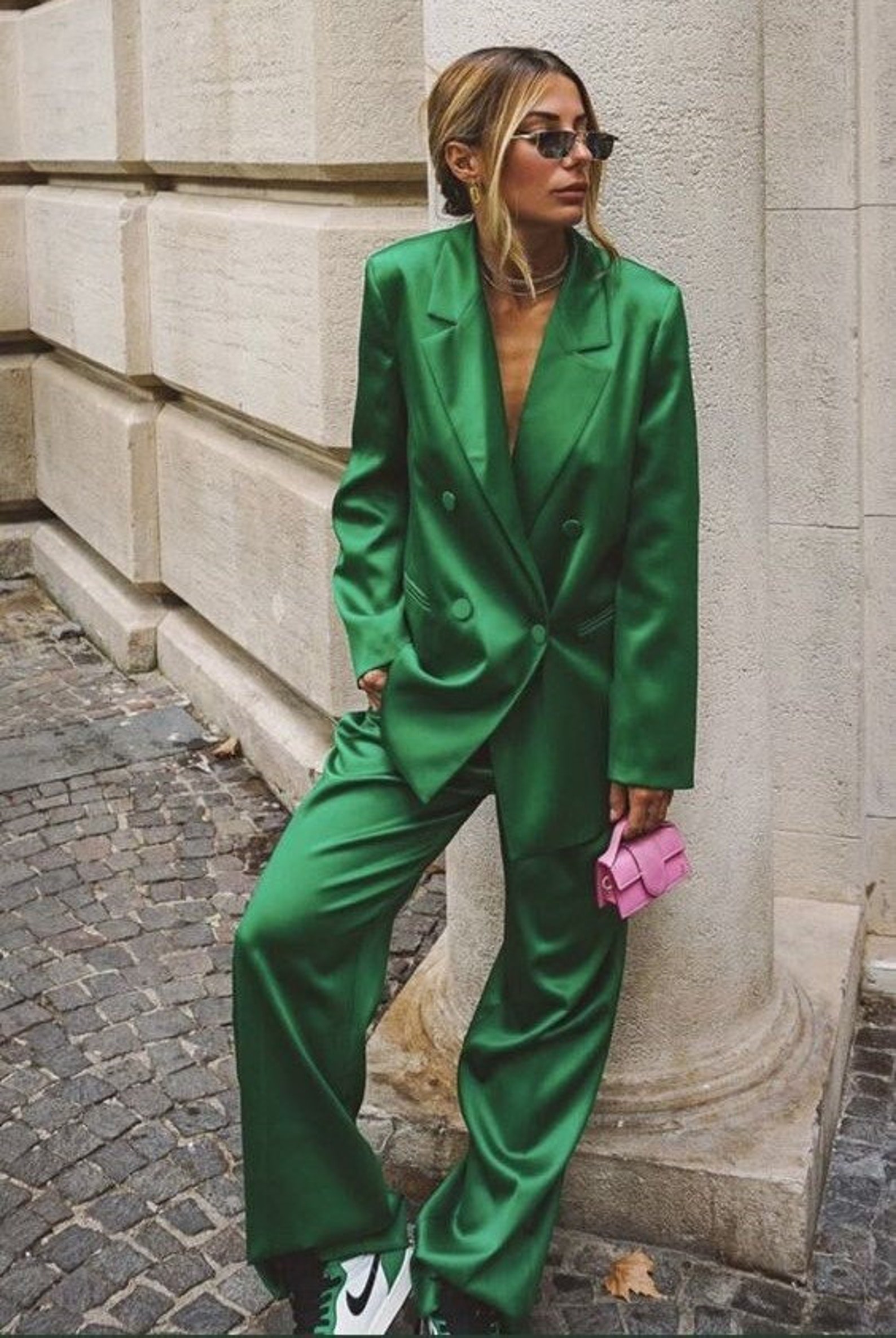 Women Double Breasted Two Piece Suit , Women Suit Set , Wedding Pant ...