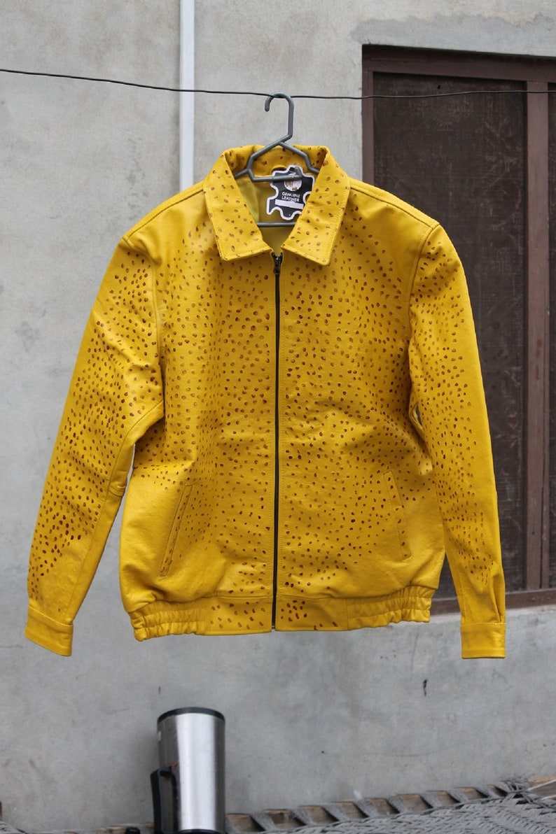 Pure Leather Men Mustard Yellow Stylish Fashion Cowhide Leather Ostrich ...