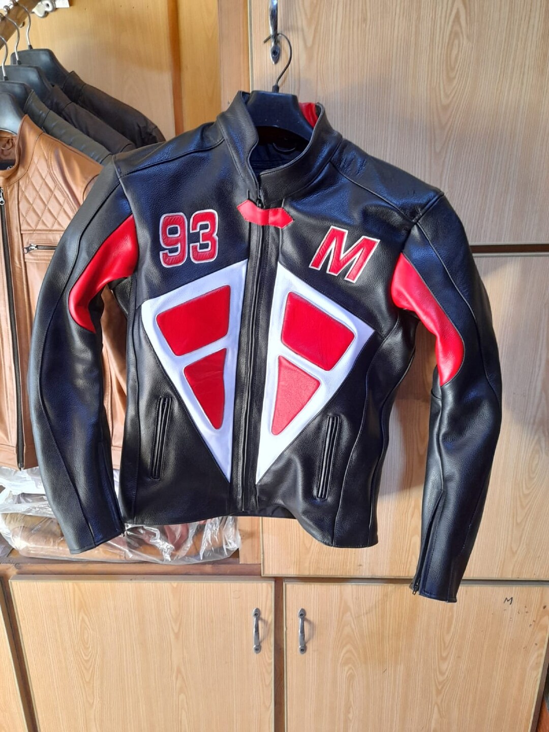 Pure Leather Men Rockstar Stylish Black & Red Colour Cowhide Leather ...