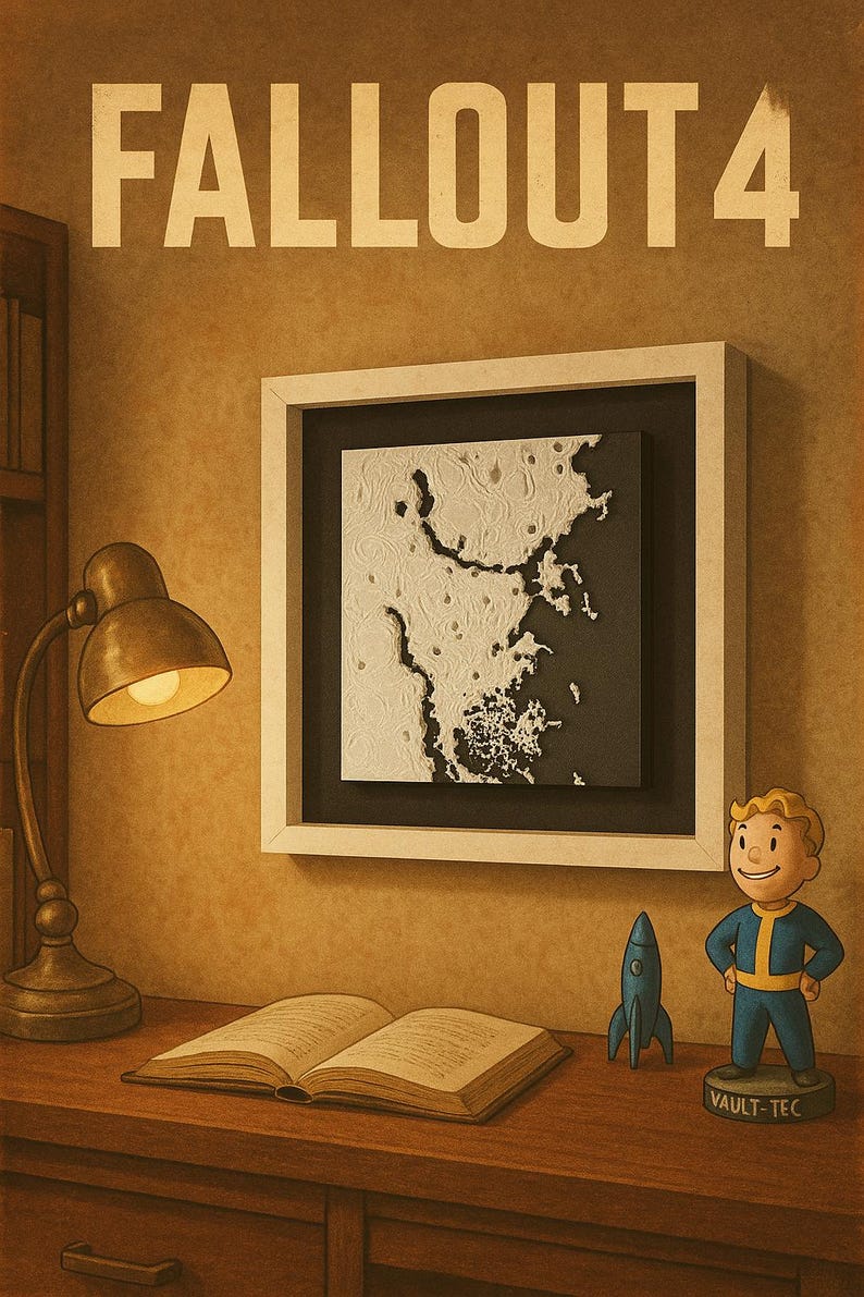 Fallout 3D Terrain Map: Capital Wasteland, Mojave, Commonwealth - Etsy