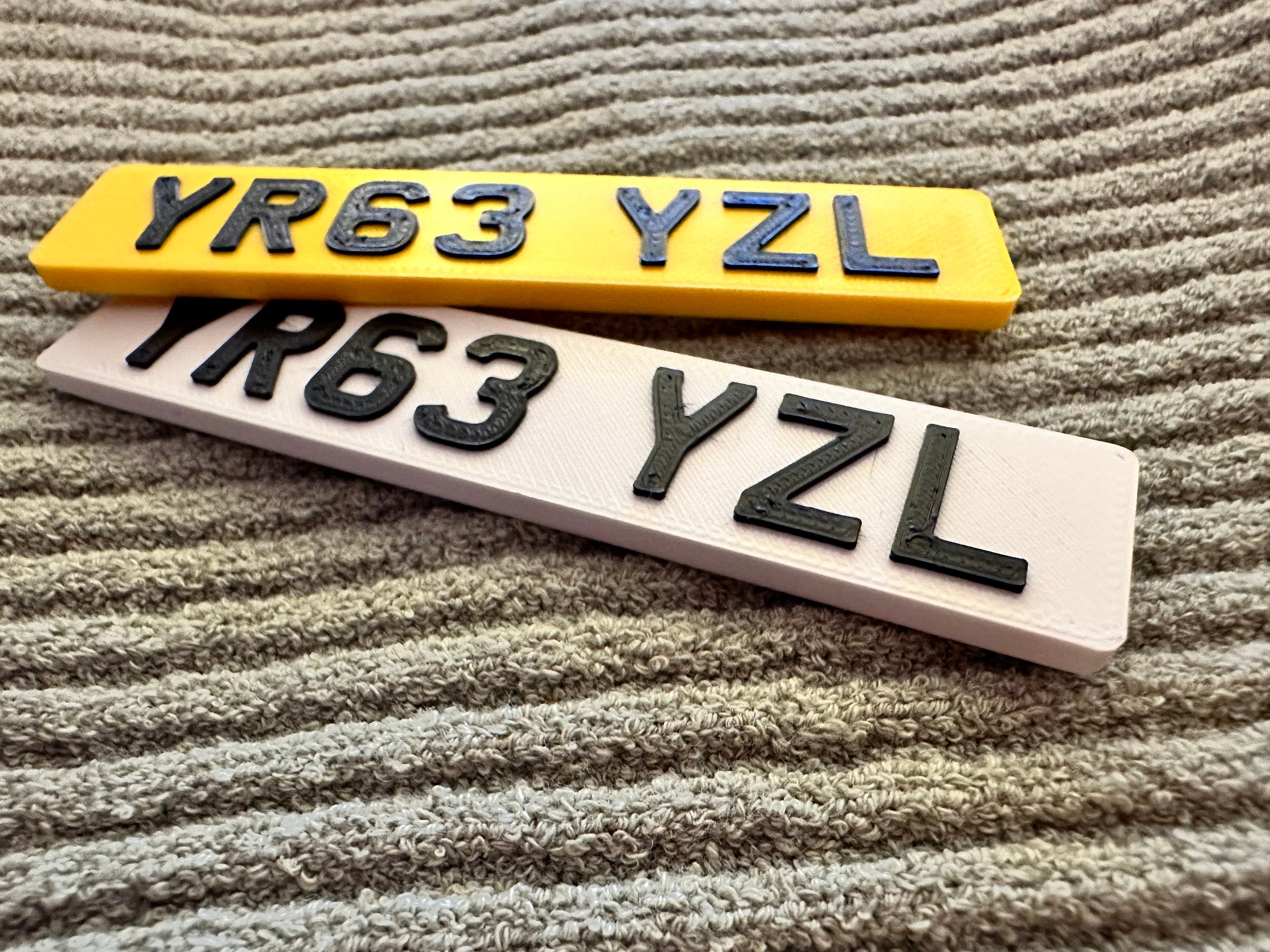 Custom Mini Number Plate Personalised Reg 3D Printed Driving & Car Gift ...