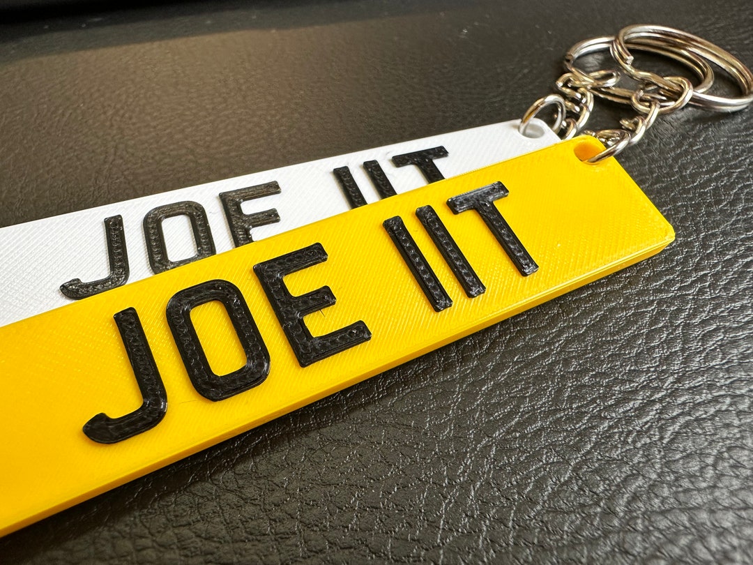 Number Plate Keyring - Customisable Number Plate Key Chain ...