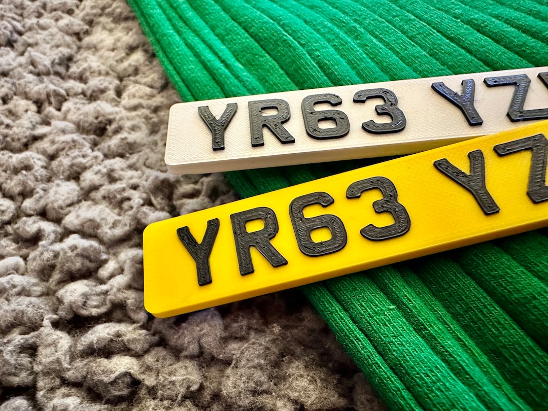 Custom Mini Number Plate Personalised Reg 3D Printed Driving & Car Gift ...