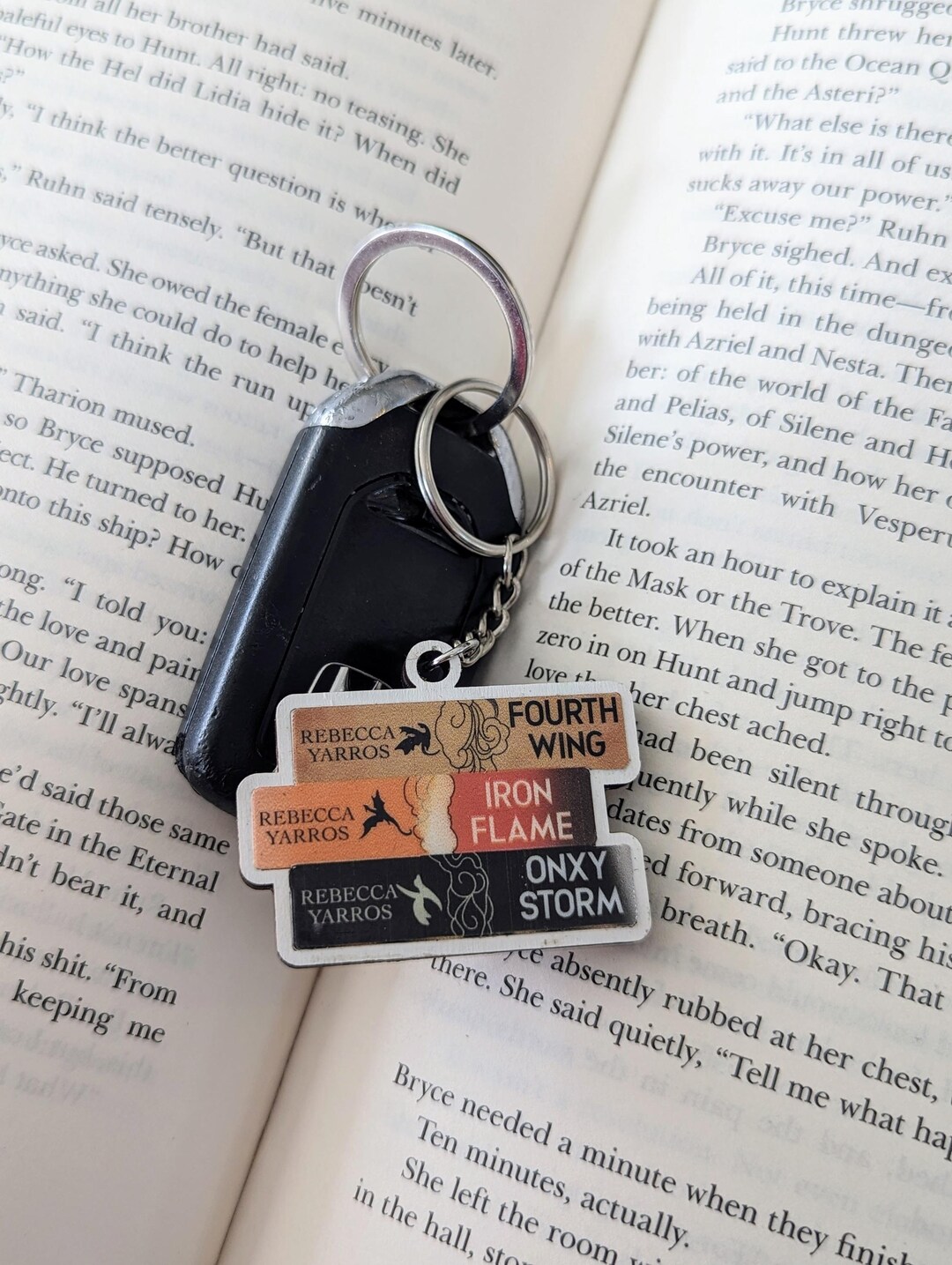 Custom Book Stack Keychain - Etsy