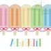 Popsicle Summer Popsicles Row of Popsicles Trio Popsicle With Bow ...