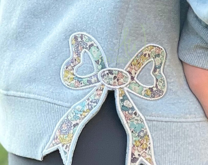 Monogram Crewneck, Side Bow Sweatshirt, Quilt Sweatshirt, Patchwork Sweatshirt, Varsity Letter ...