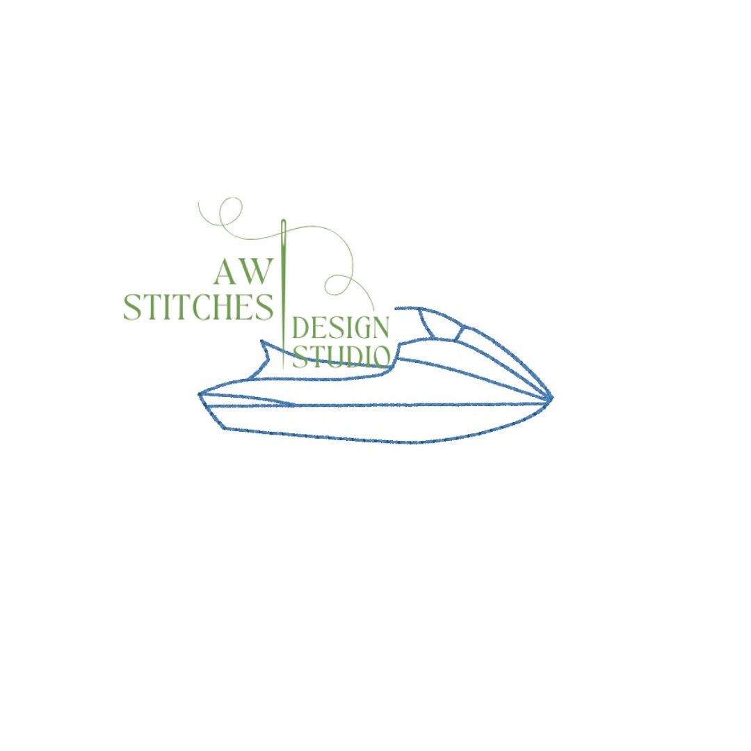 Water Sports Lake Life Summer Embroidery Boat Nautical MINI Bean Stitch ...