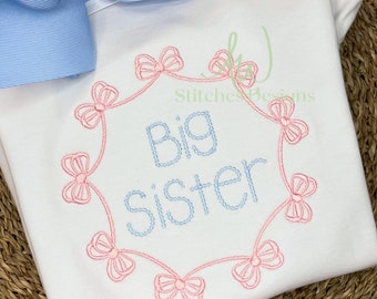 Bow Monogram Topper Satin Stitch Machine Embroidery Design - Etsy