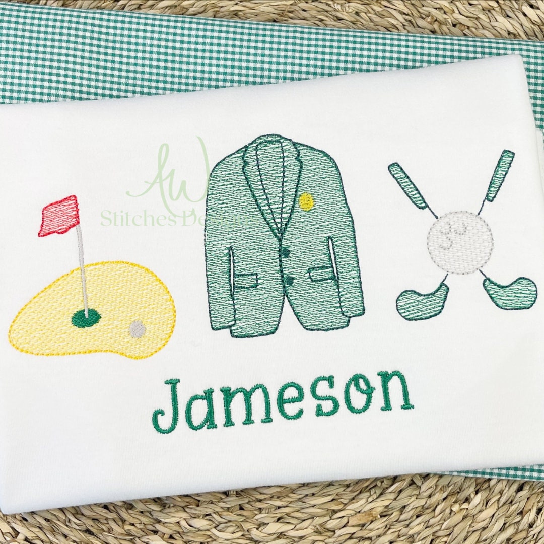 Golf Trio Golf Tournament Green Jacket Sketch Golf Trio Machine ...