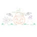 Halloween Trio Pumpkin Jack O Lantern Ghost Spider Bat Bean - Etsy