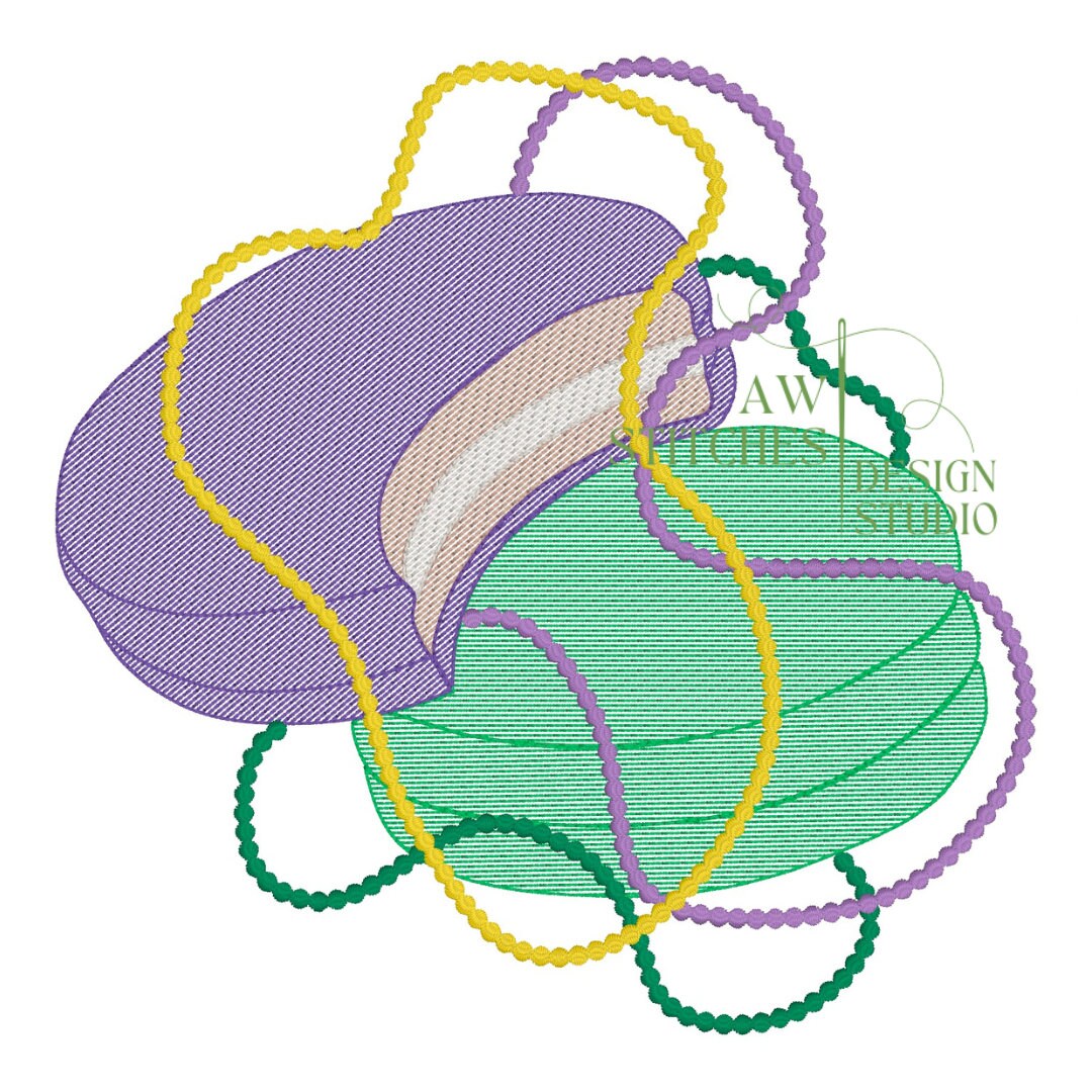 Mardi Gras Moonpies Sketch Fill, Light Fill, Quick Stitch Machine ...