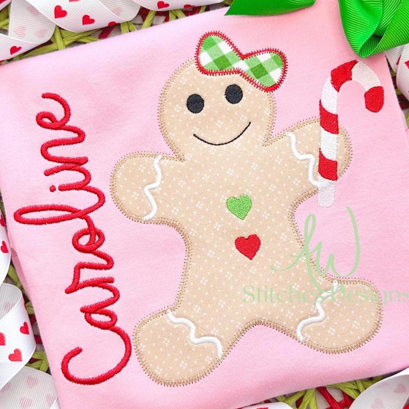 Gingerbread Applique - Etsy