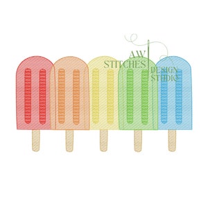 Popsicle Summer Popsicles Row of Popsicles Trio Popsicles Vintage ...