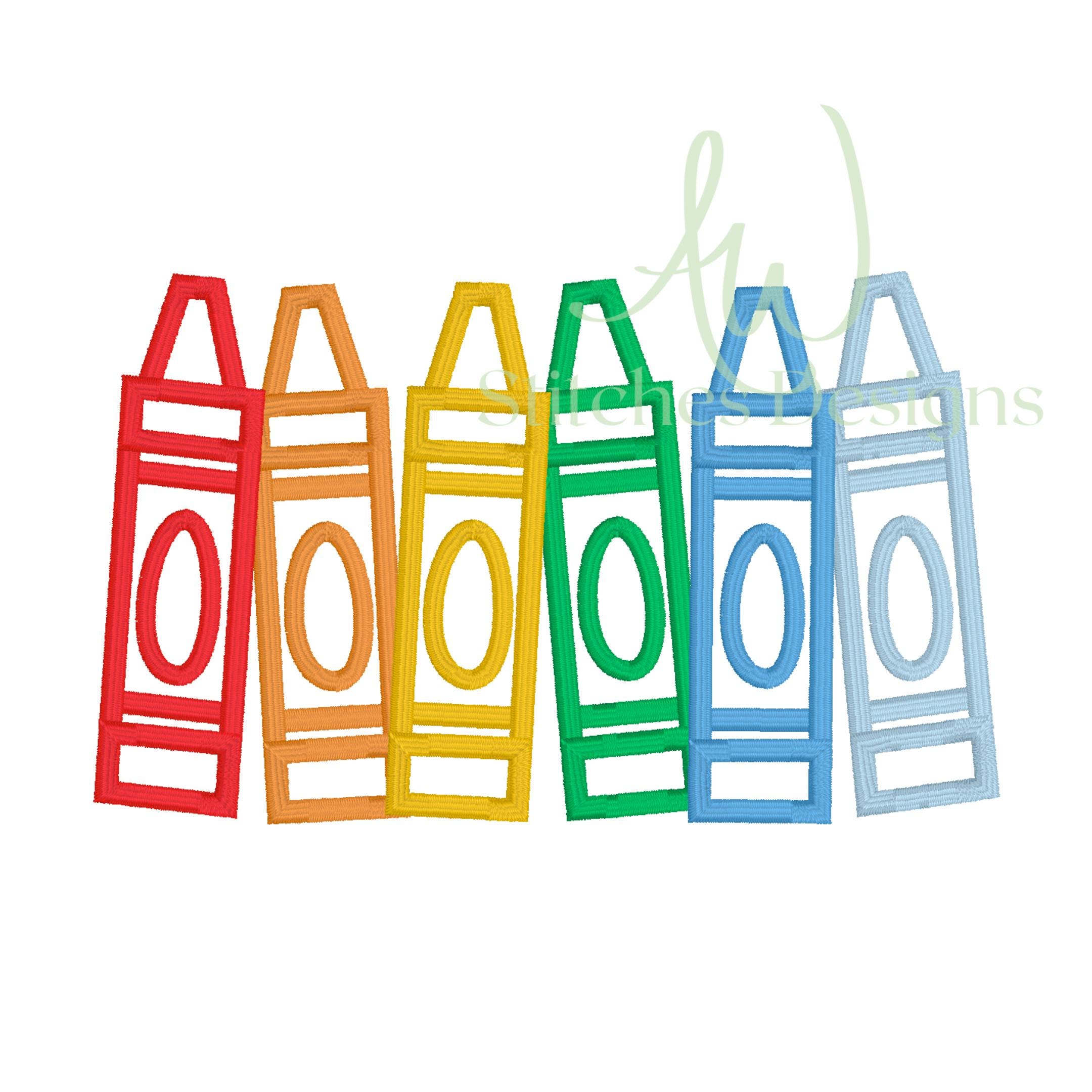 Crayon Row, Back to School, First Day of School, Crayon Trio, Crayon ...