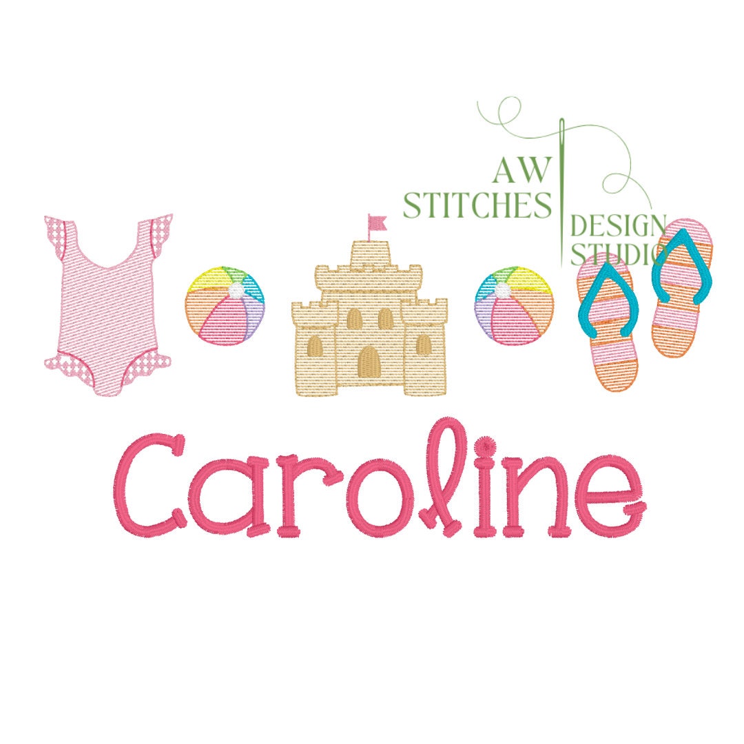 Beach Summer Sand Castle Sandcastle Beach Ball Bathing Suit - Etsy