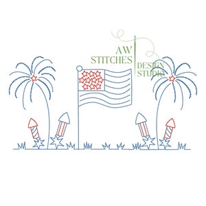 Patriotic Flag Fourth of July Firework Firecracker 4th of July Stars ...