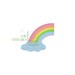 Rainbow With Clouds Colorful Rainbow Side Monogram Mini Fill Stitch ...