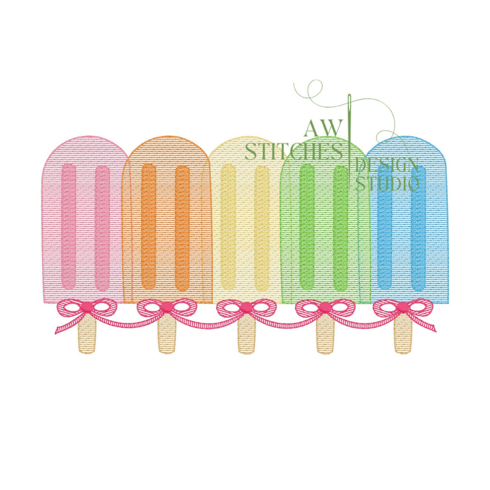 Popsicle Summer Popsicles Row of Popsicles Trio Popsicle With Bow ...
