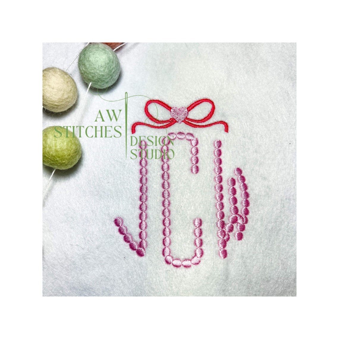 Heart Bow Embroidery Design - Mini Satin Stitch Bow With Heart Machine ...