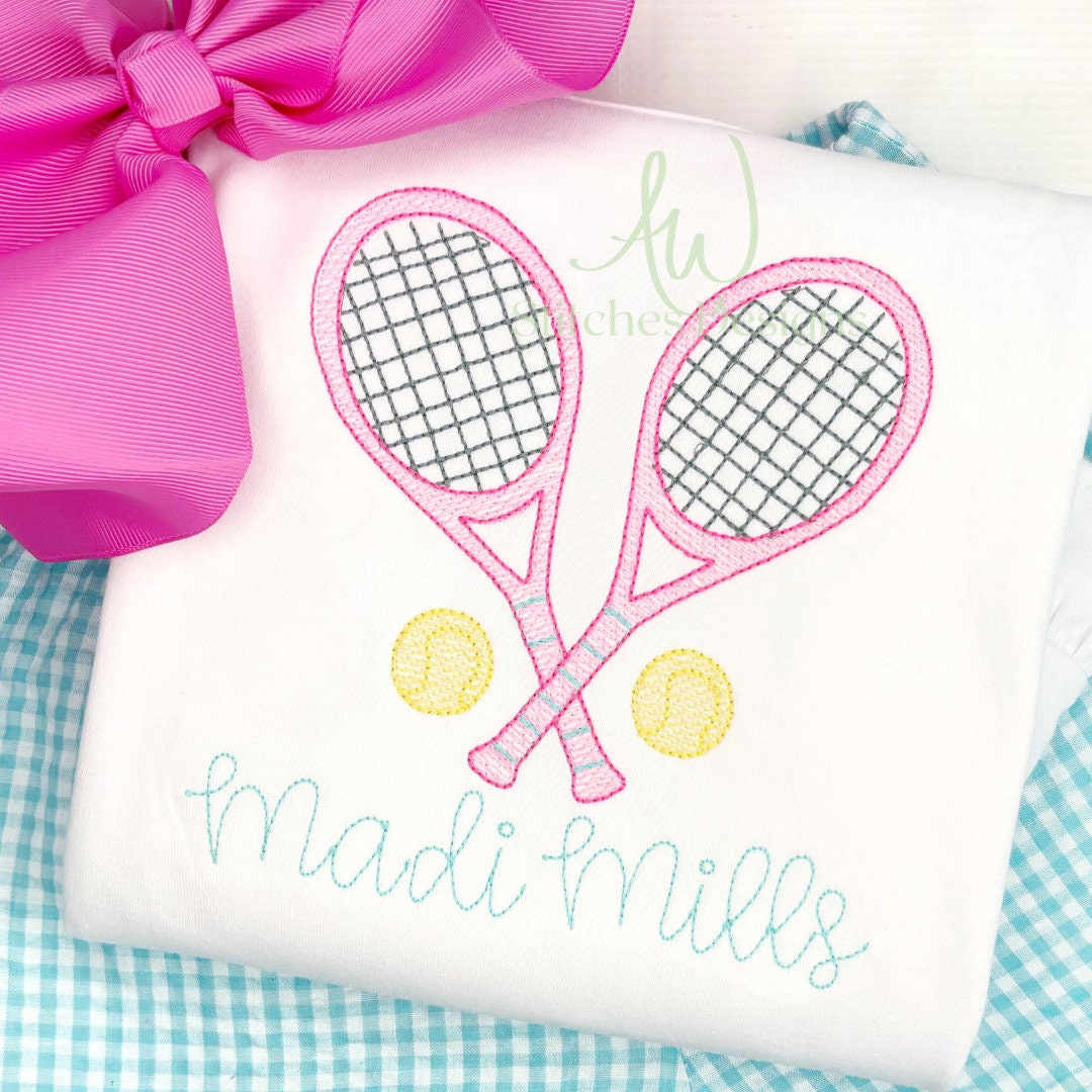 Tennis Rackets Crossed Tennis Racquets Pair of Tennis Rackets Sketch ...