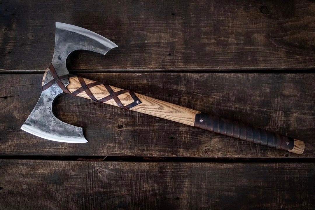 Beautiful Forged Double Edge Axe Functional Axe, for Anniversary Gifts ...