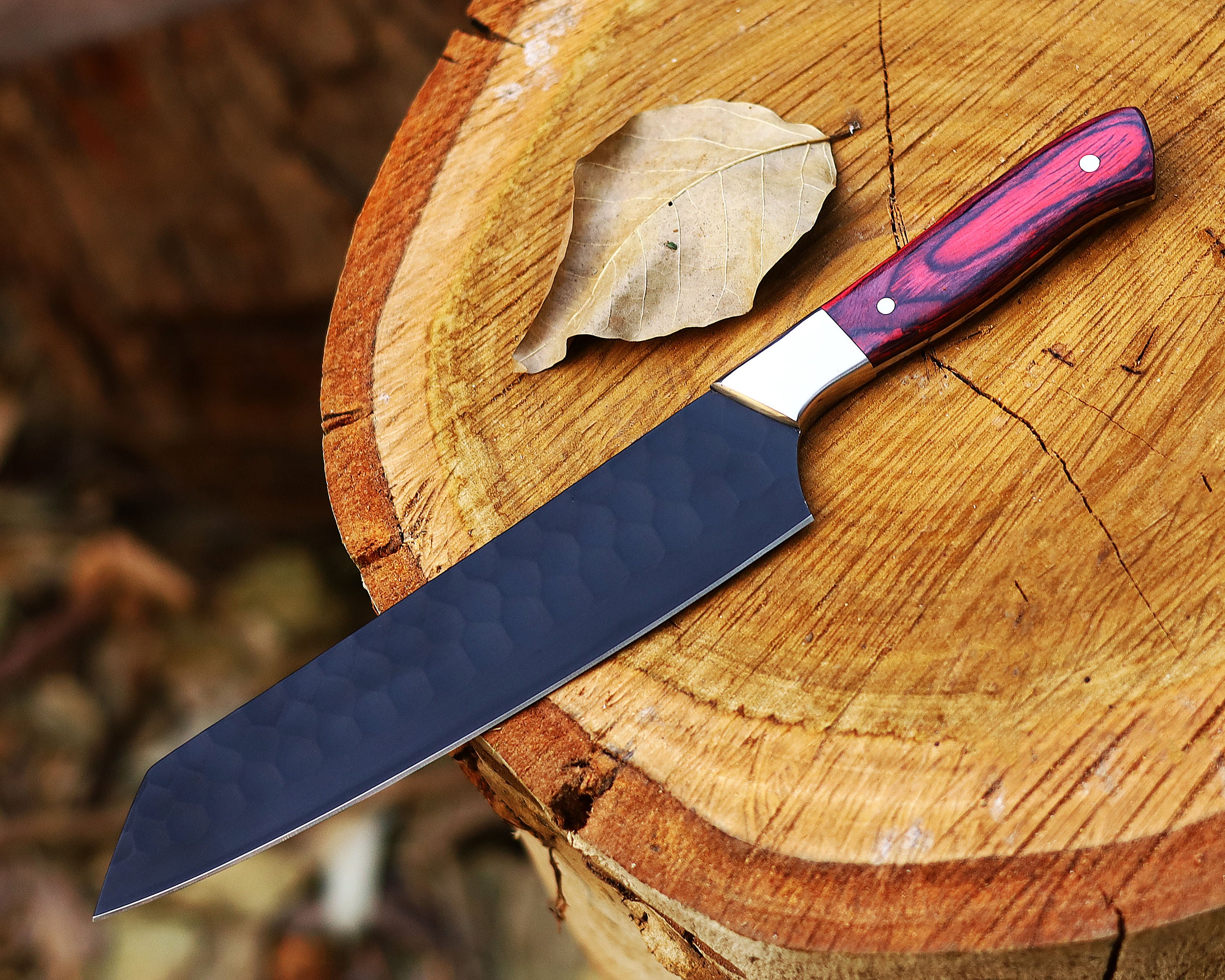 Handmade Japanese Bunka Shape Damascus Steel Chef Knife, Forged Chef ...