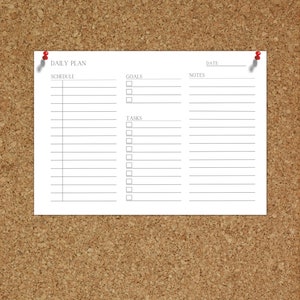 Printable Daily Planner Landscape, Daily Task List, Planner Insert ...