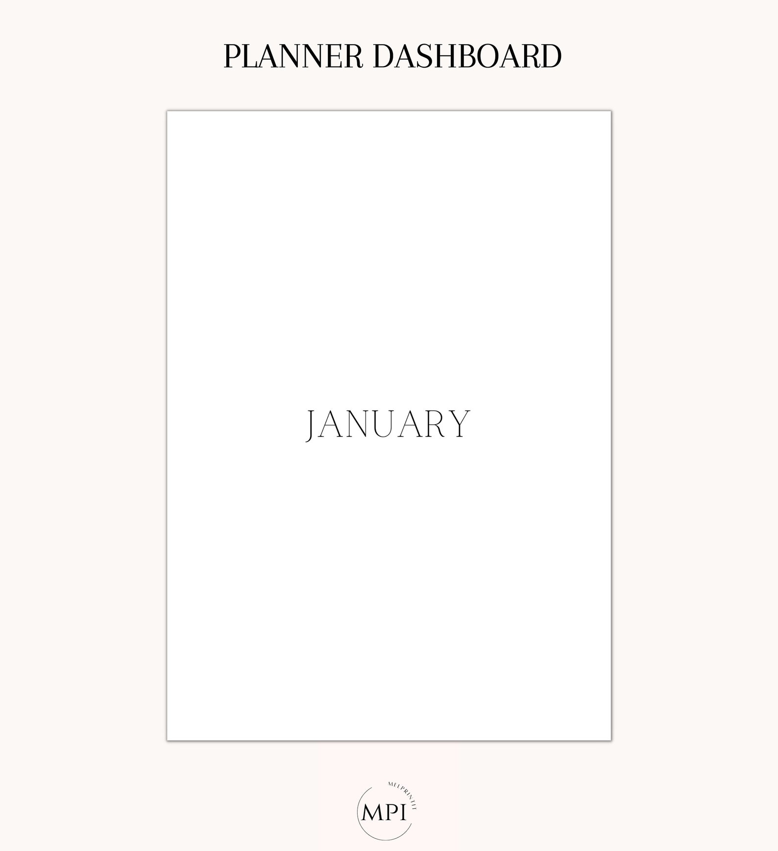 Printable Planner Dashboard, Year/month/week/day Planner Dashboard ...