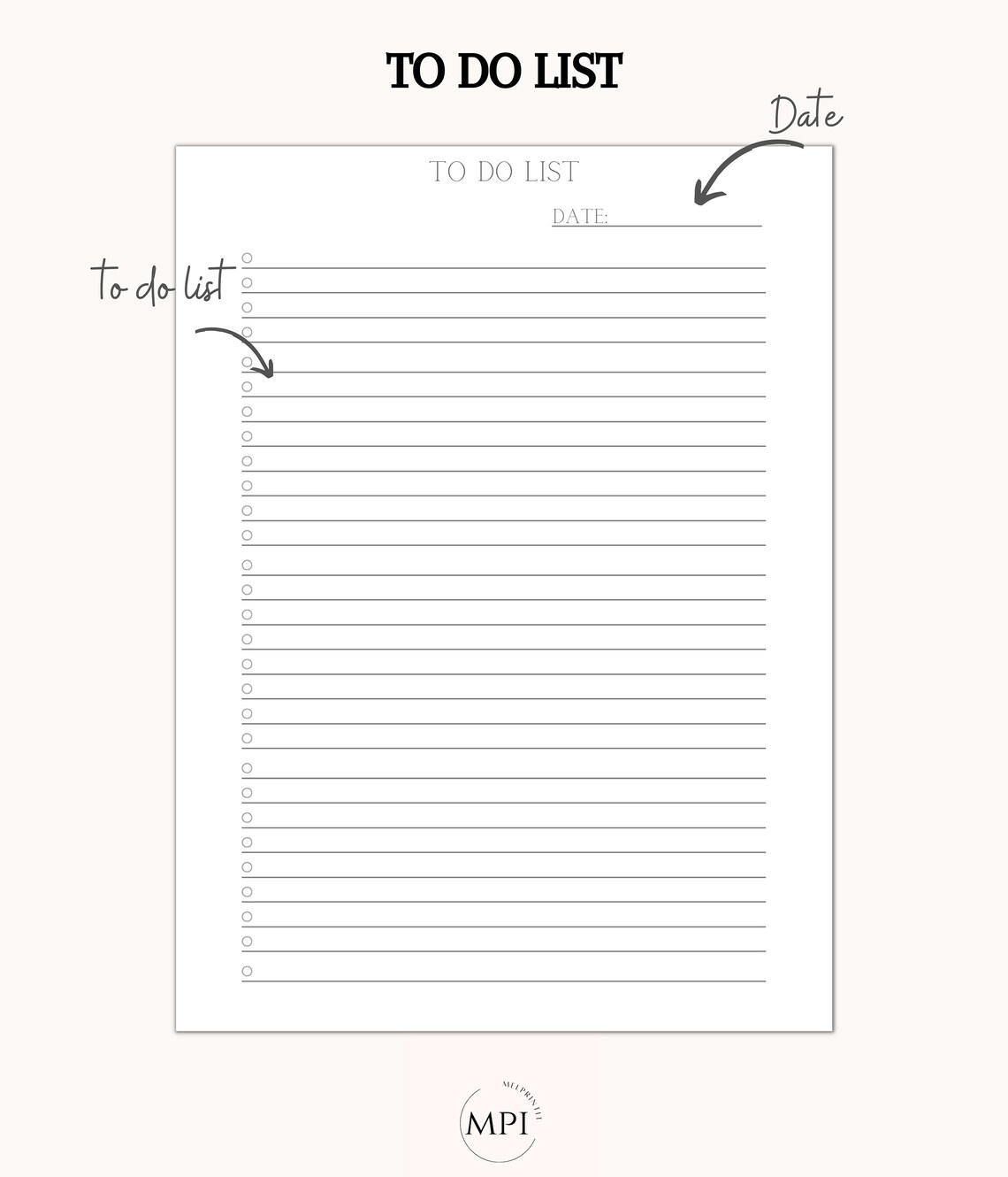 To Do List Printable, Check List, Task List, Planner Insert ...