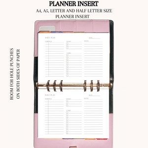 Printable Daily Planner Landscape, Daily Task List, Planner Insert ...