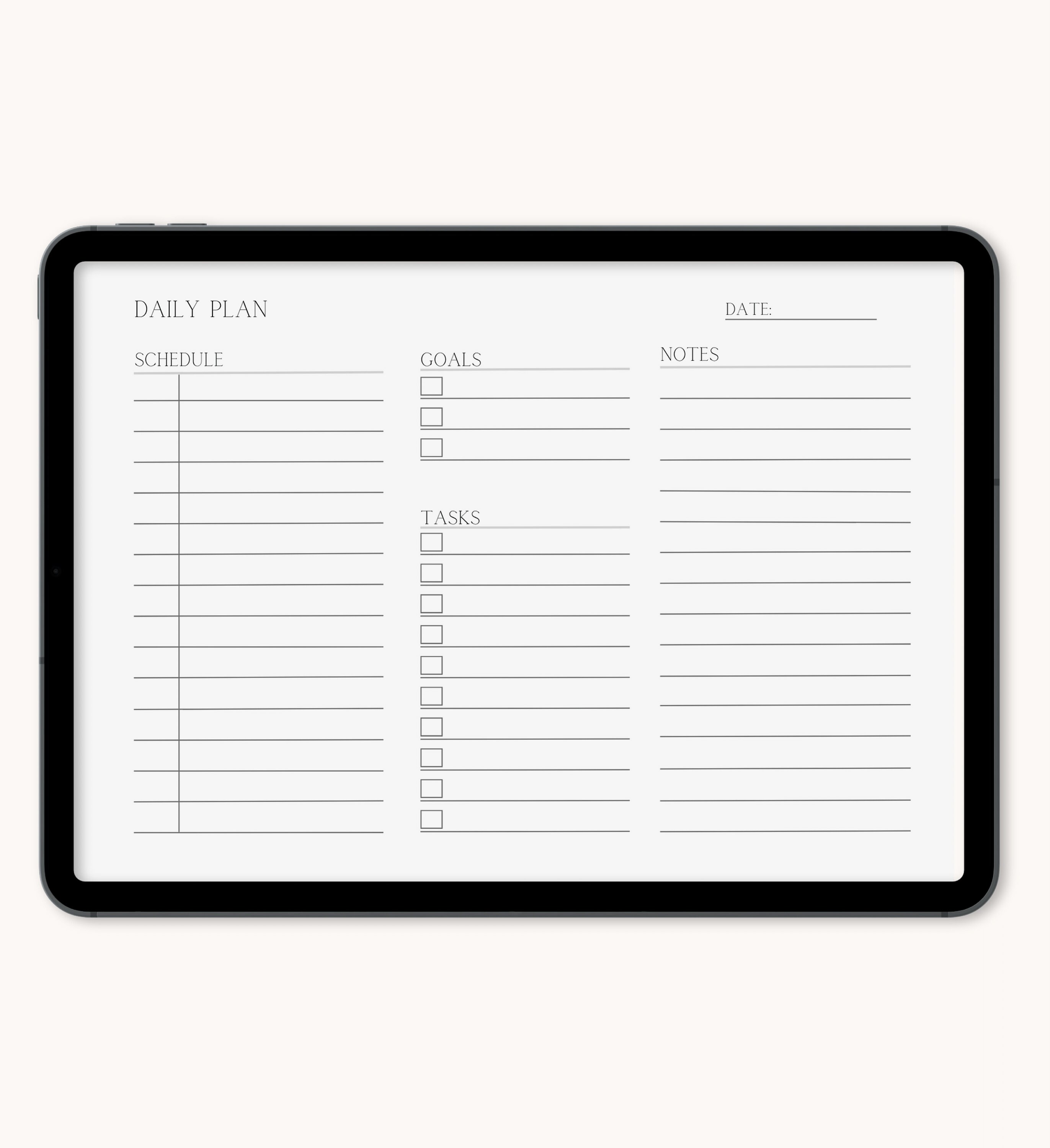 Printable Daily Planner Landscape, Daily Task List, Planner Insert ...