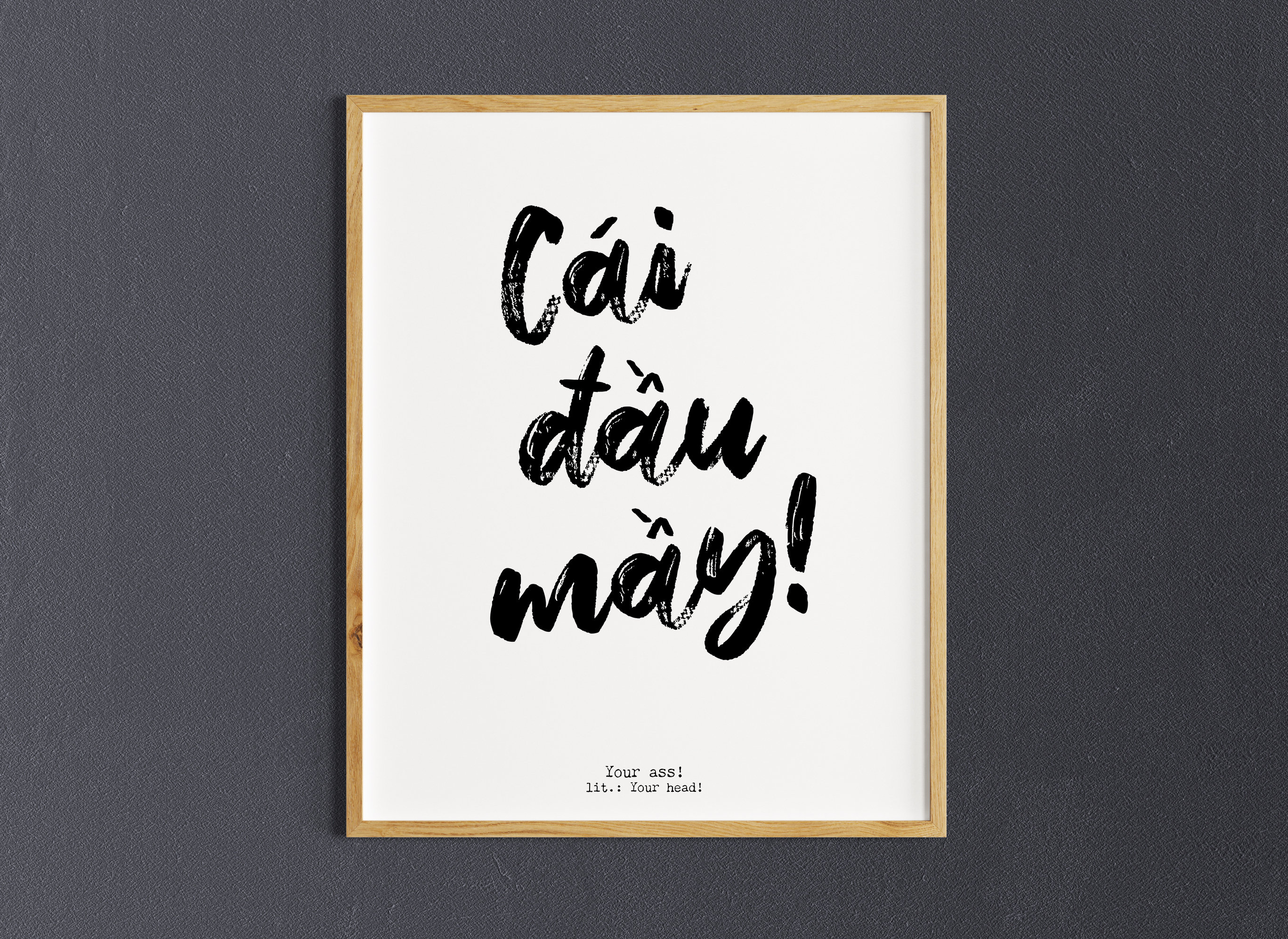 Poster Series vietnamese Sayings Cai Dau May A4 and A3 - Etsy