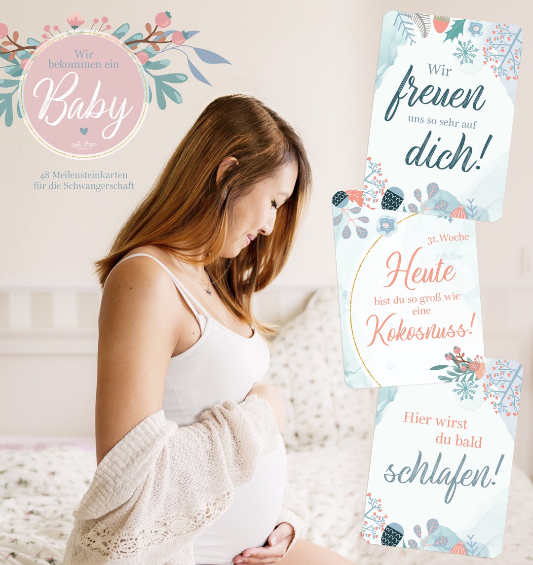 48 Extra-large and High-quality Pregnancy Milestone Cards - Etsy
