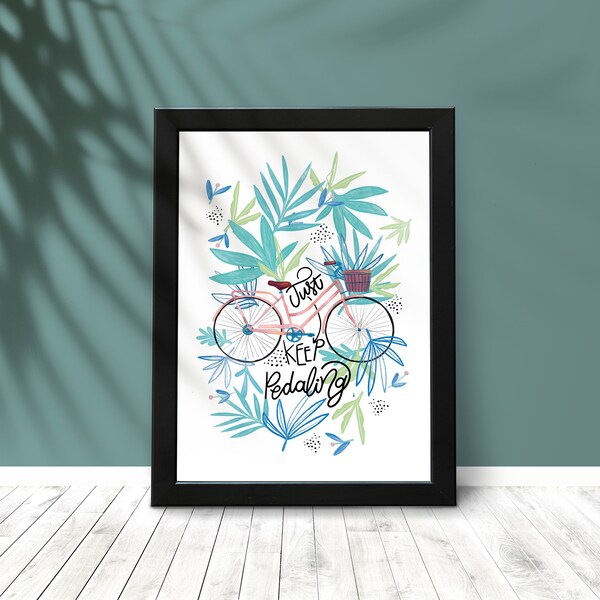 Keep Pedaling - Etsy